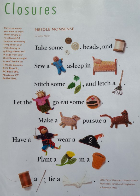 Needle Nonsense revisit | SALLEY MAVOR